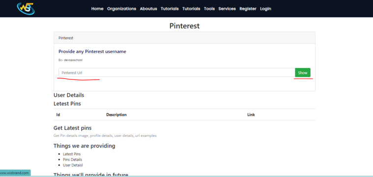 Pinterest Count - DevOps Support