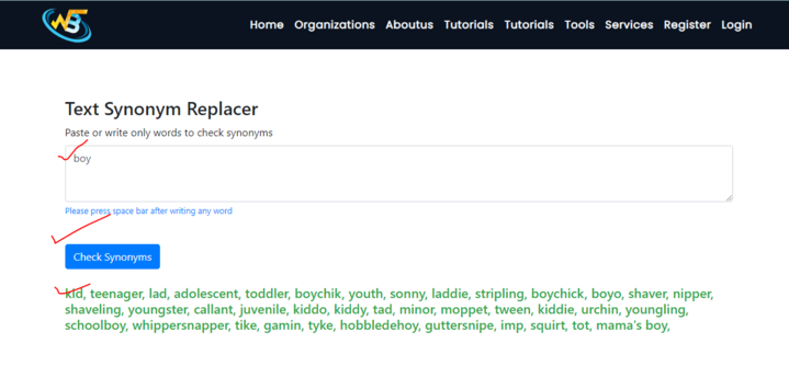 Online Text Synonym Replacer - DevOps Support