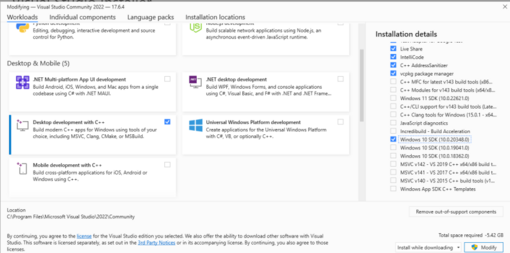 Flutter error: Visual Studio is missing necessary components - DevOps ...