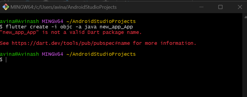 Flutter Project Creating Issue Is Not A Valid Dart Package Name Devops Support 