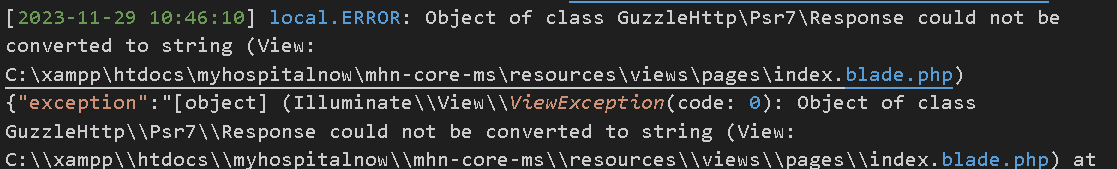 Error Object Of Class Guzzlepsr7response Could Not Be Converted