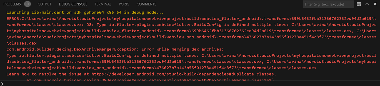 Flutter Error Dependency Clash Duplicate Classes Devops Support