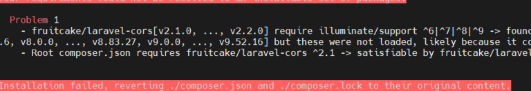 Resolving the fruitcake/laravel-cors Compatibility Issue - DevOps Support Resolving the fruitcake/laravel-cors Compatibility Issue - DevOps Support