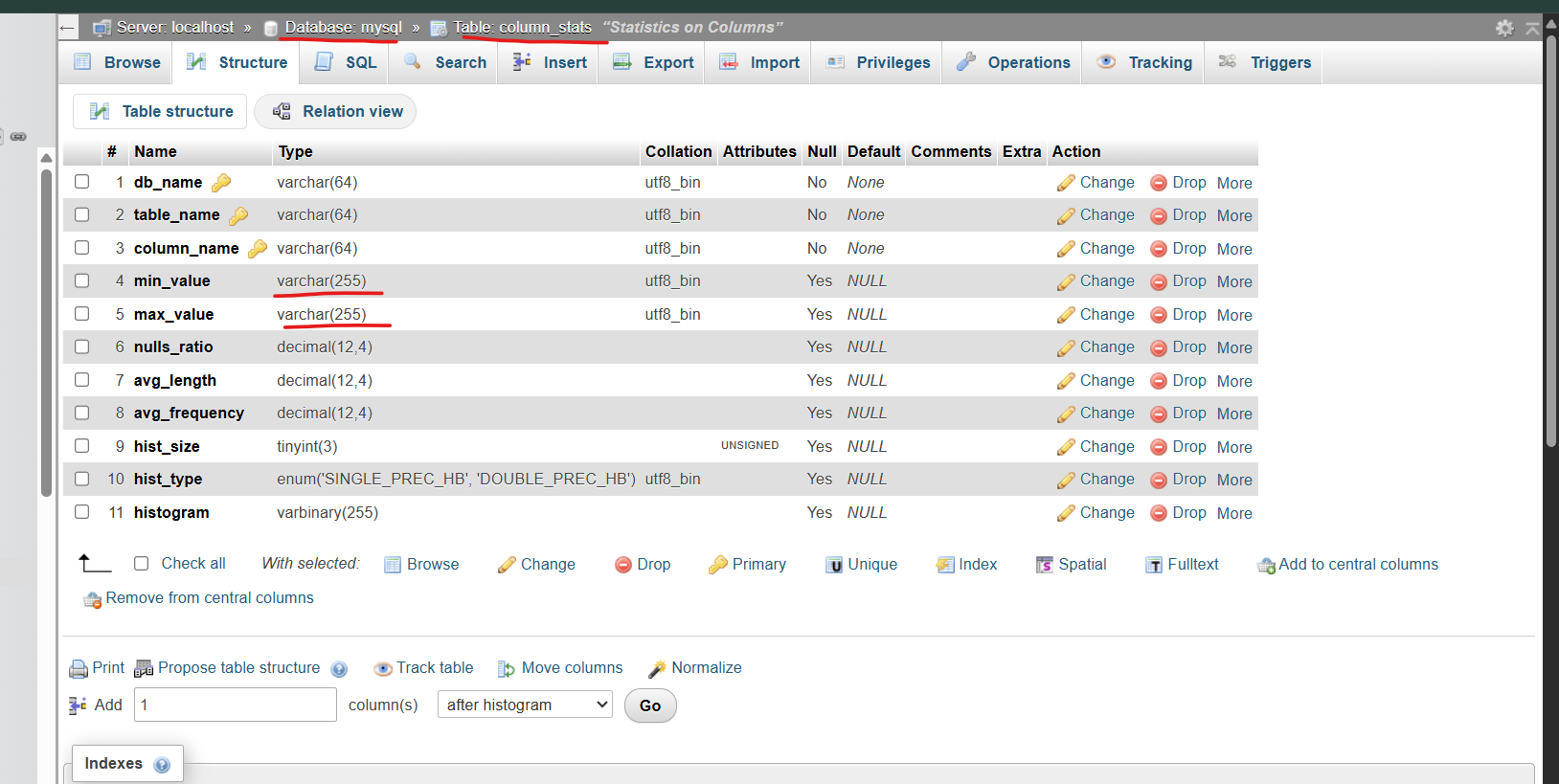 Fixing MySQL Error: Incorrect Definition of mysql.column_stats Table - DevOps Support