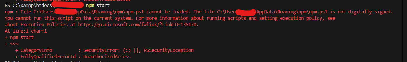 How To Fix The Npmps1 Cannot Be Loaded Error On Windows When Running